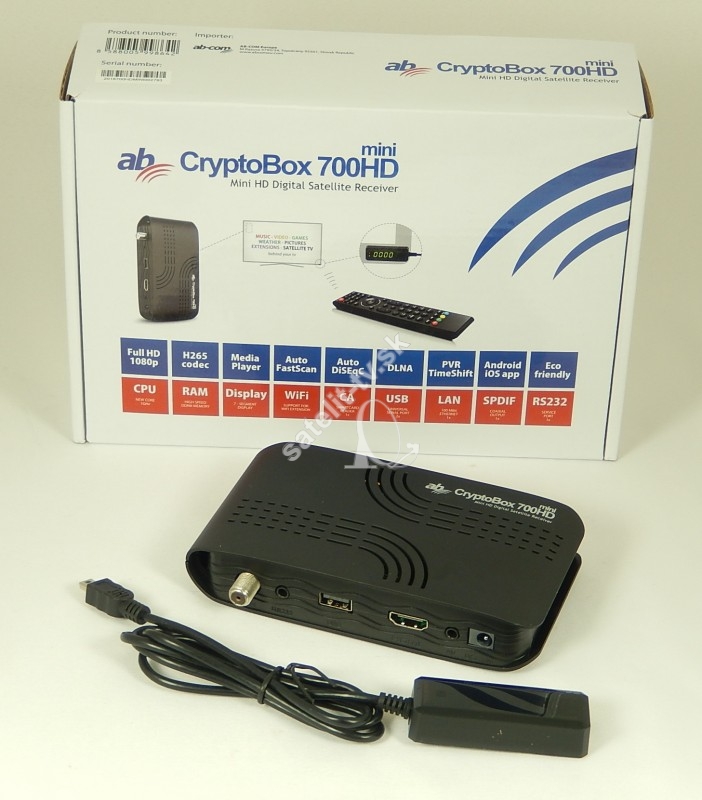 AB CryptoBox 700HD mini - Conax, UNI - SATELIT-TV satelitné prijímače