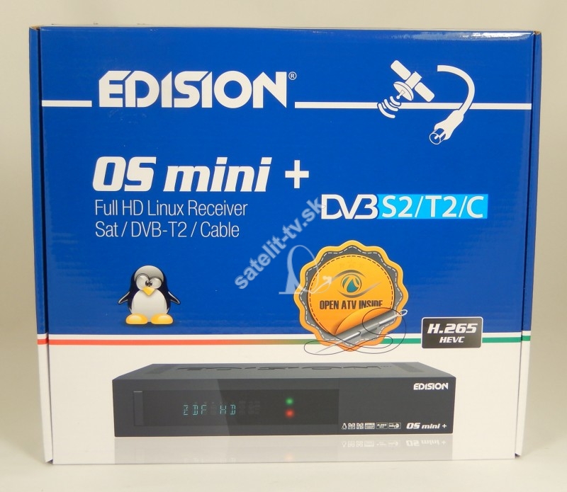 Edision OS mini HD DVB-S2/T2/C, Full HD H.265 HEVC - Linuxové - SATELIT-TV satelitné prijímače