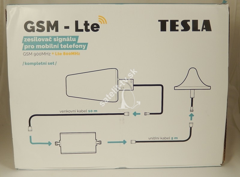 Tesla GSM + LTE zosilovač-opakovač 900/800 MHz GSM-01 LTE -SET ...
